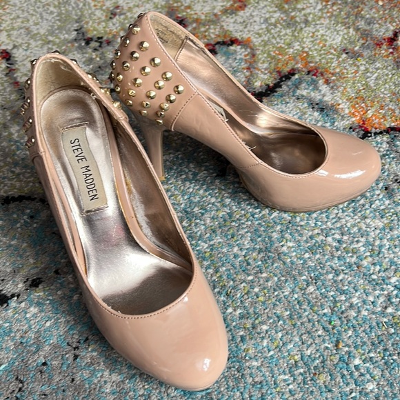 Steve Madden | Shoes | Steve Madden Peden Nude Patent Leather Platform ...